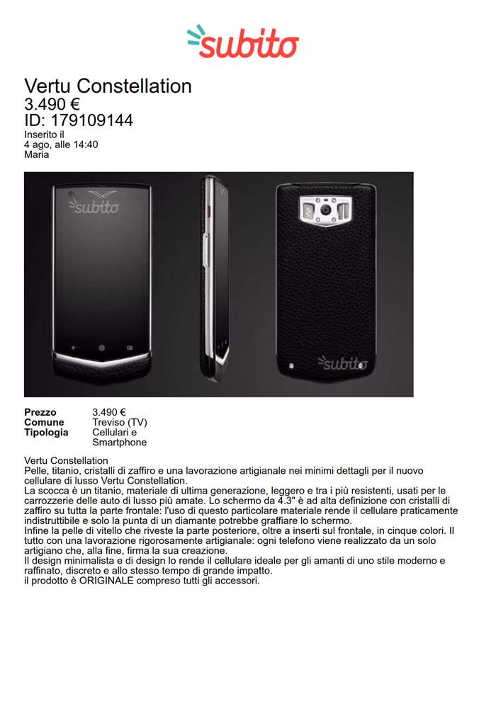 VERTU CONSTELLATION