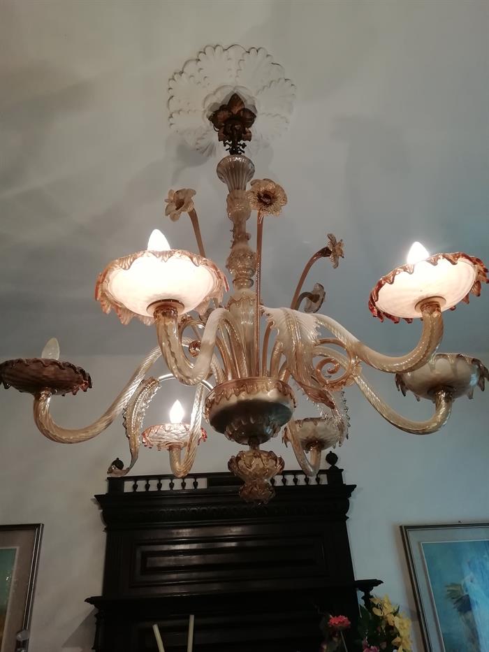 LAMPADARIO VETRO MURANO INIZI `900