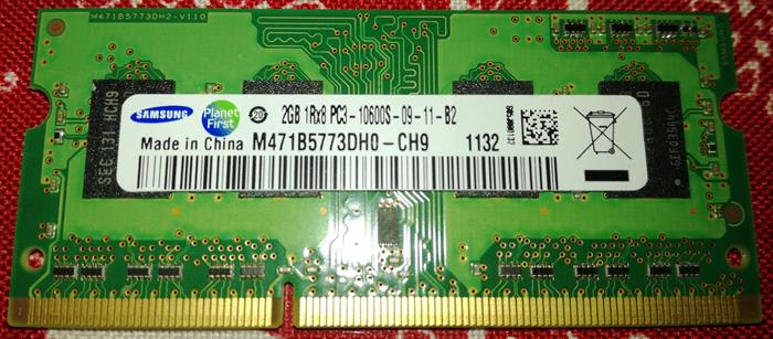 RAM (2X2GB) 4GB (SAMSUNG & ELPIDA) DDR3 1333MHZ (PC3-10600S)