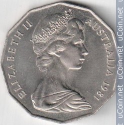 AUSTRALIA 50 CENTESIMI 1981