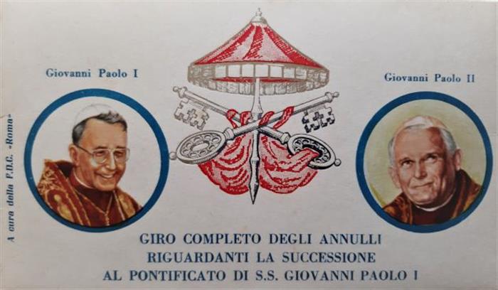 FILATELIA: 1978 GIRO COMPLETO ANNULLI SEDE VACANTE