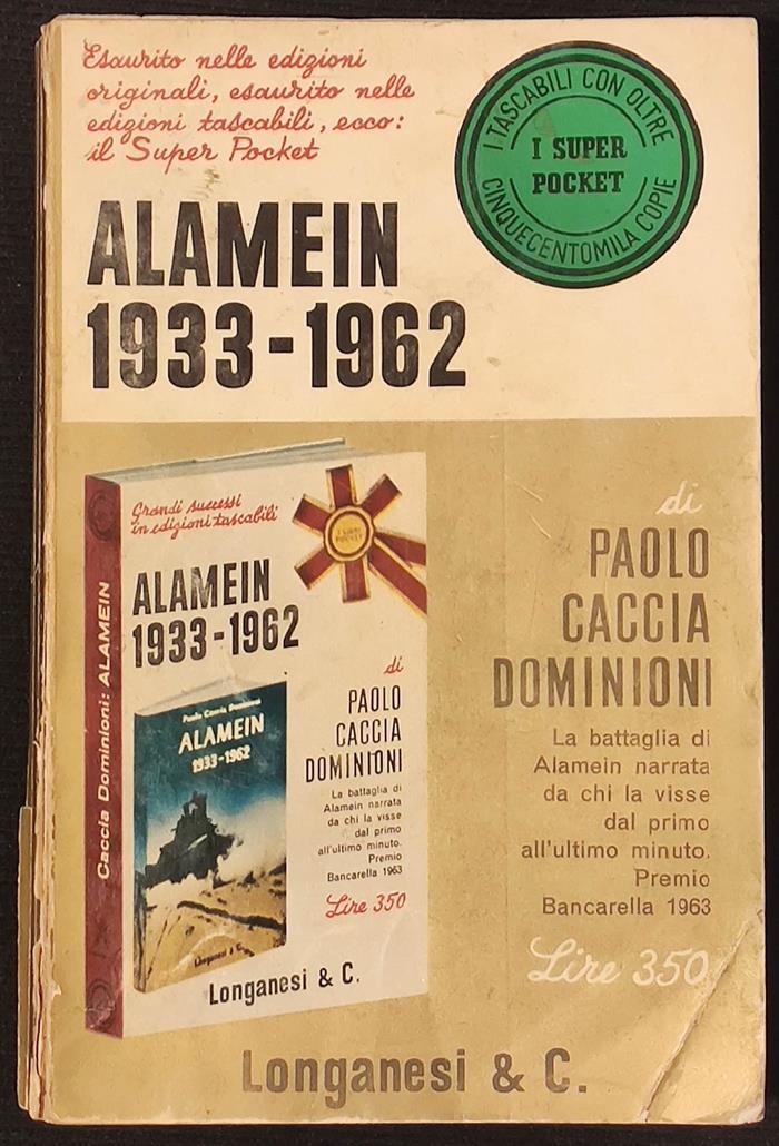 EL ALAMEIN 1933-1962 DI PAOLO CACCIA DOMINIONI.