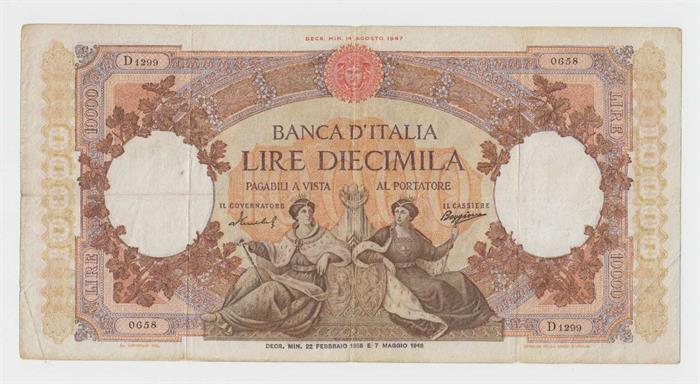 BANCONOTE ITALIANE DAL 1850 AL 2001