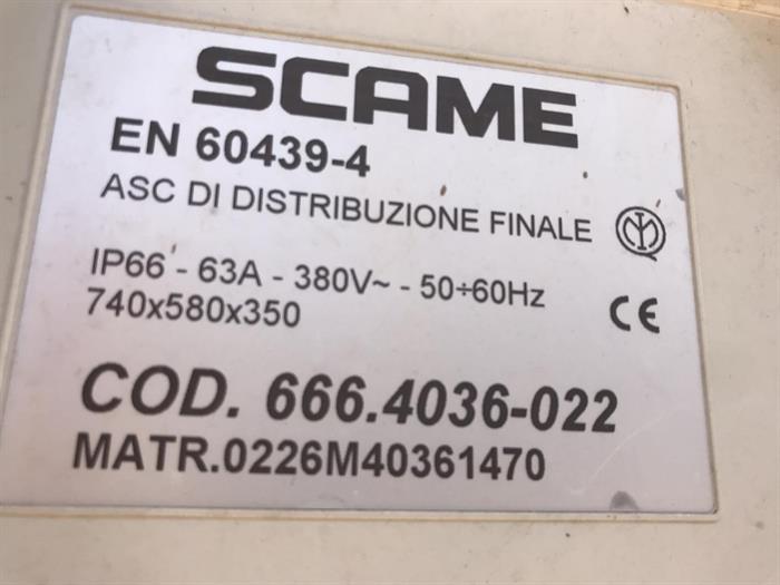 QUADRO CANTIERE SCAME