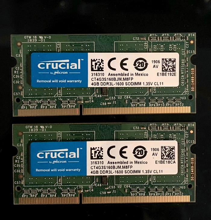 CRUCIAL RAM 8GB (2X4GB) DDR3 1600 MHZ CL11 KIT DI MEMORIA IMAC (RETINA 5K, 27-INCH, LATE 2014)