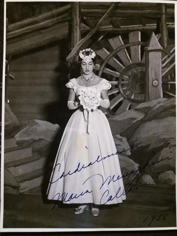 FOTO AUTOGRAFA DI MARIA CALLAS