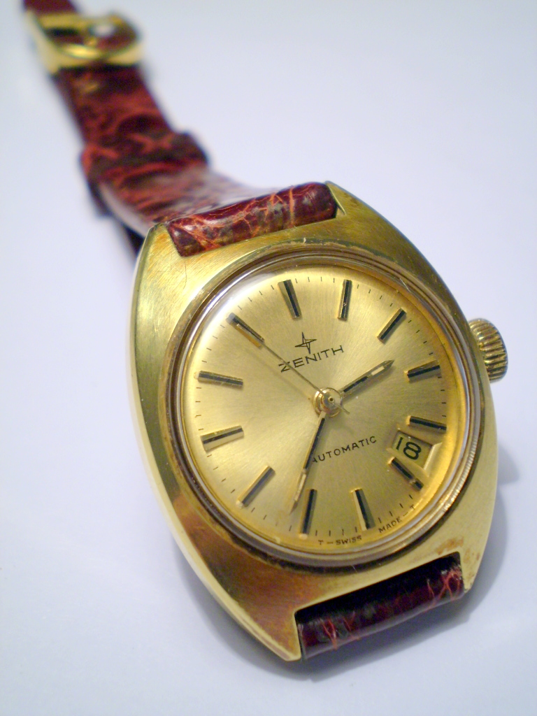 OROLOGIO ZENITH DONNA CARICA AUTOMATICA PLACCATO ORO ANNI 80'