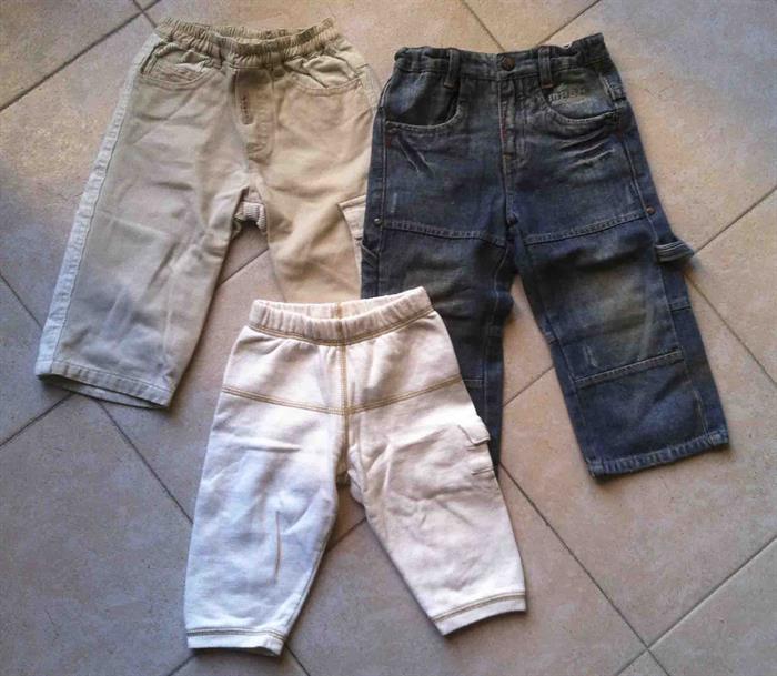 3 PANTALONI BAMBINO - 1 ANNO