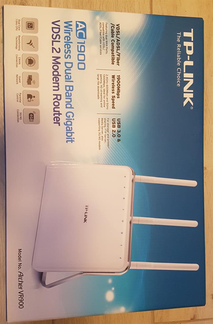 WIRELESS DUAL BAND VDSL2 ROUTER TP-LINK AC 1900 ARCHER VR900