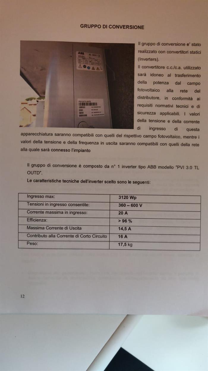 FOTOVOLTAICO PANNELLI ED INVERTER