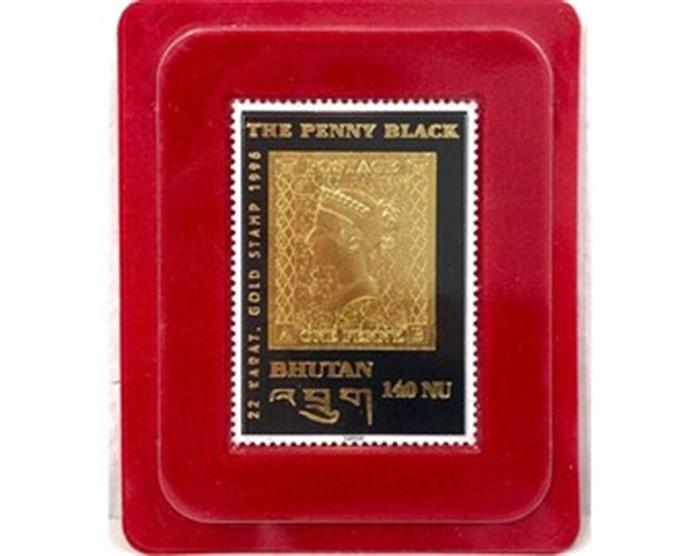 FRANCOBOLLO DA COLLEZIONE THE PENNY BLACK BHUTAN 140