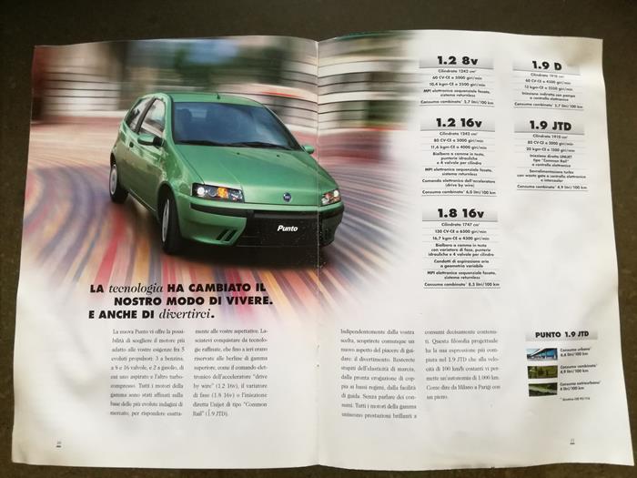 DEPLIANT PUBBLICITARIO FIAT PUNTO II