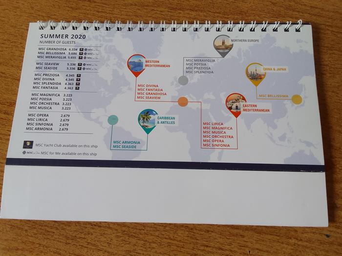 MSC CROCIERE GADGET CALENDARIO