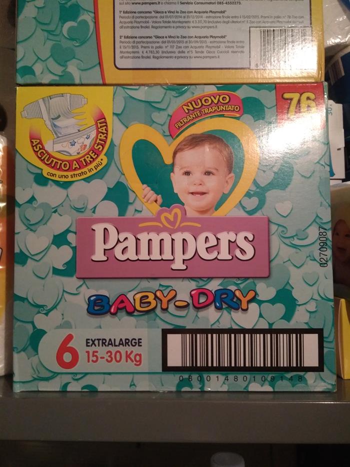 PANNOLINI PAMPERS BABY DRY TG. 6