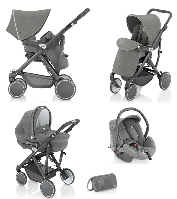 PASSEGGINO TRIO CAM MODELLO PULSAR GRIGIO SCURO