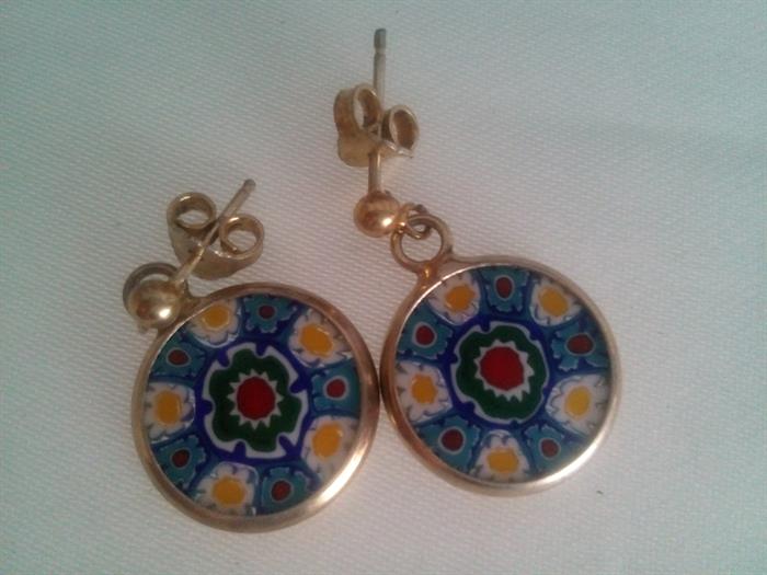 ORECCHINI ARGENTO E MURRINE