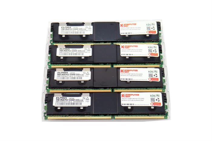 KOMPUTERBAY KIT MEMORIA 4X2GB SDRAM ECC FB TOTALE 8GB CON DISSIPATORI