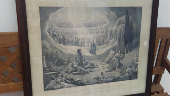 INCISIONE DEL SIPARIO DEL TEATRO DI REGGIO EMILIA DATATA 1857