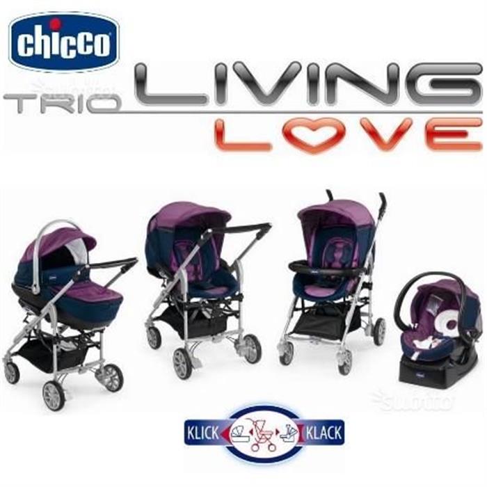 PASSEGGINO CHICCO TRIO LIVING LOVE GARDENIA