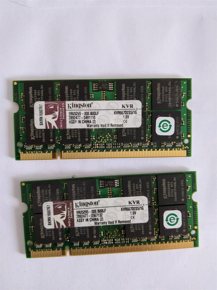 2X 2GB MODULI RAM KINGSTON DDR2 667 (200 PIN)