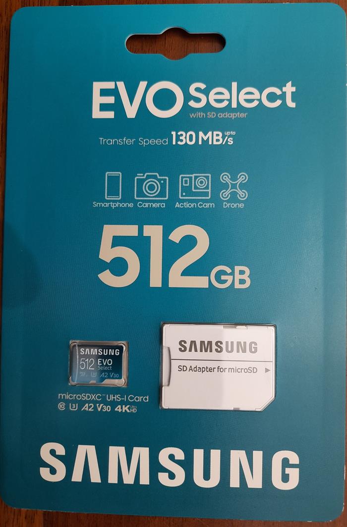 SCHEDA MICRO SD SAMSUNG 512 GB