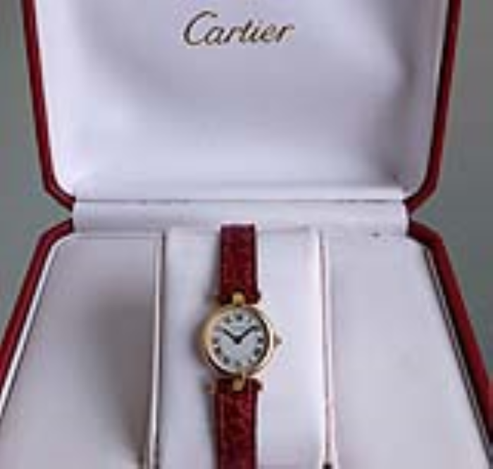 CARTIER 18K LE SIGNORE DE LADY SOLIDO ORO OROLOGIO QUARTZ BOX & CARTE