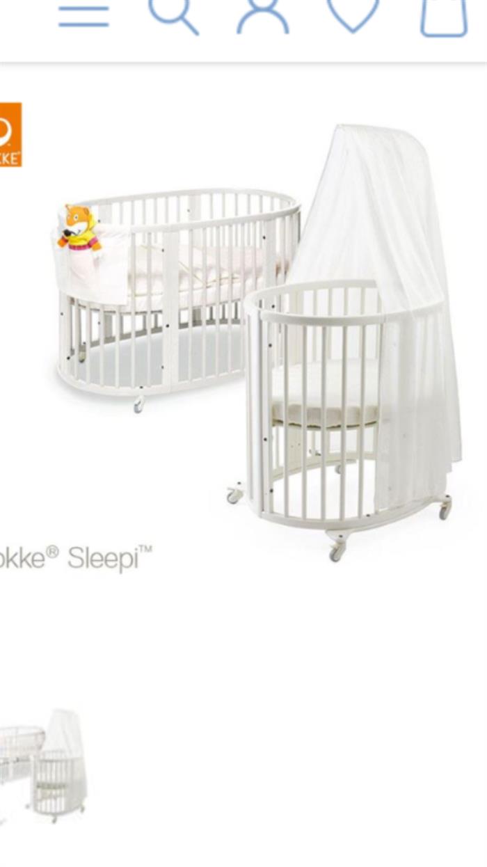 STOKKE SET SLEEPI CULLA E LETTINO LACCATO BIANCO