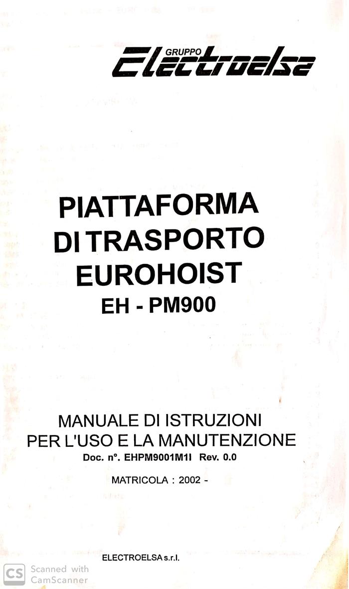 PIATTAFORMA DI TRASPORTO EUROHOIST EH-PM 900