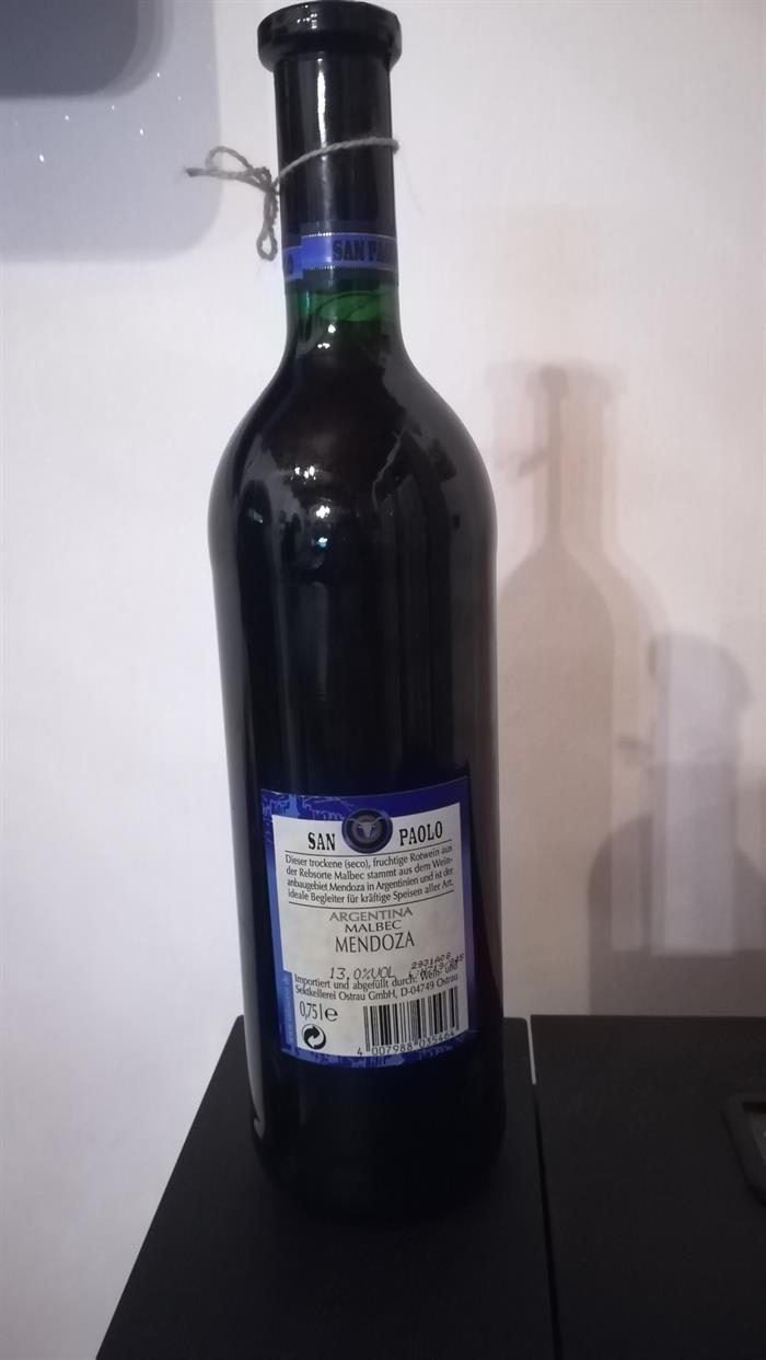 BOTTIGLIA DI VINO DEL 2002