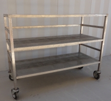 CARRELLO SCAFFALE TRAFORATO PROFESSIONALE IN ACCIAIO INOX COD: 0899