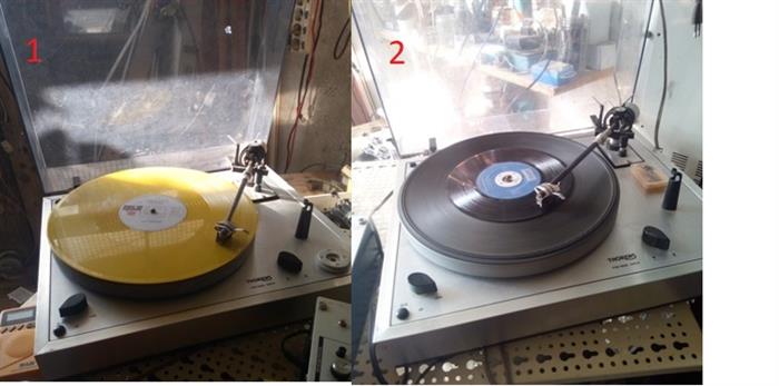 COPPIA GIRADISCHI PIATTI THORENS TD166MK2