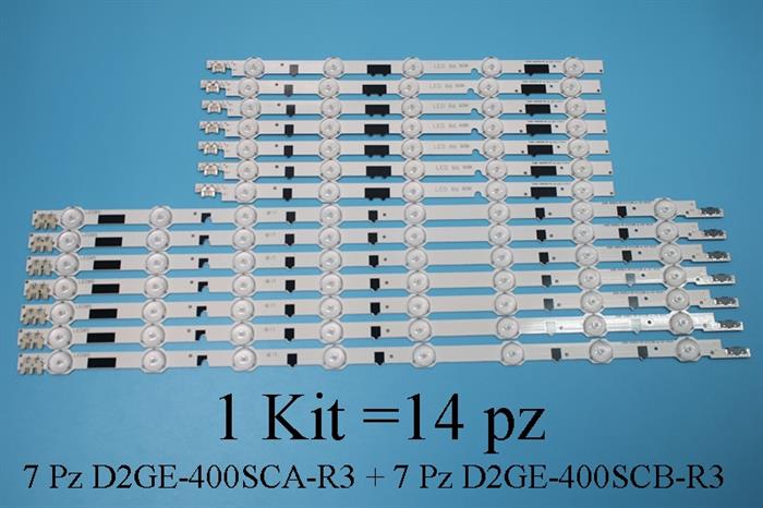 KIT COMPLETO 14 BARRE LED SAMSUNG D2GE-400SCA-R3 D2GE-400SCB-R3 UE40F5000 UE40F5030 UE40F5500 UE40F6200 UE40F6400 UE40F6410 UE40F6800