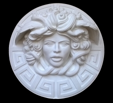 Dalla mitologia classica la Medusa scultura diametro 45 cm 