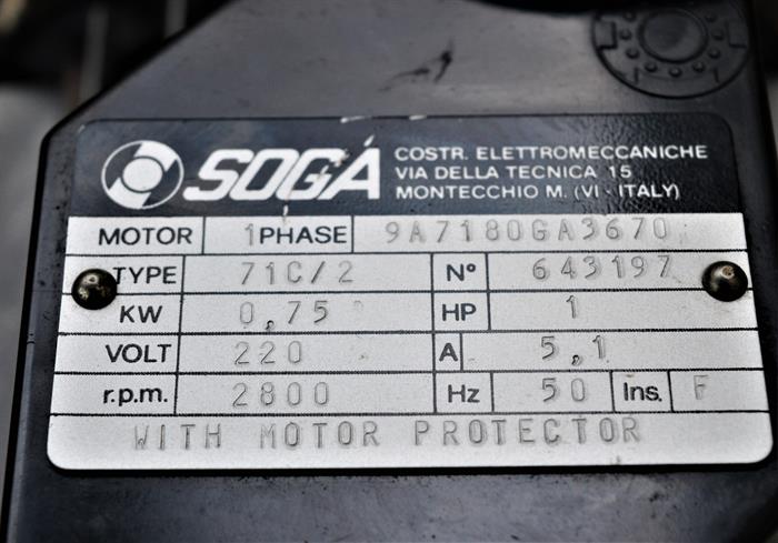 POMPA MOTORE MONOFASE PER VASCA IDORMASSAGGIO TEUCO