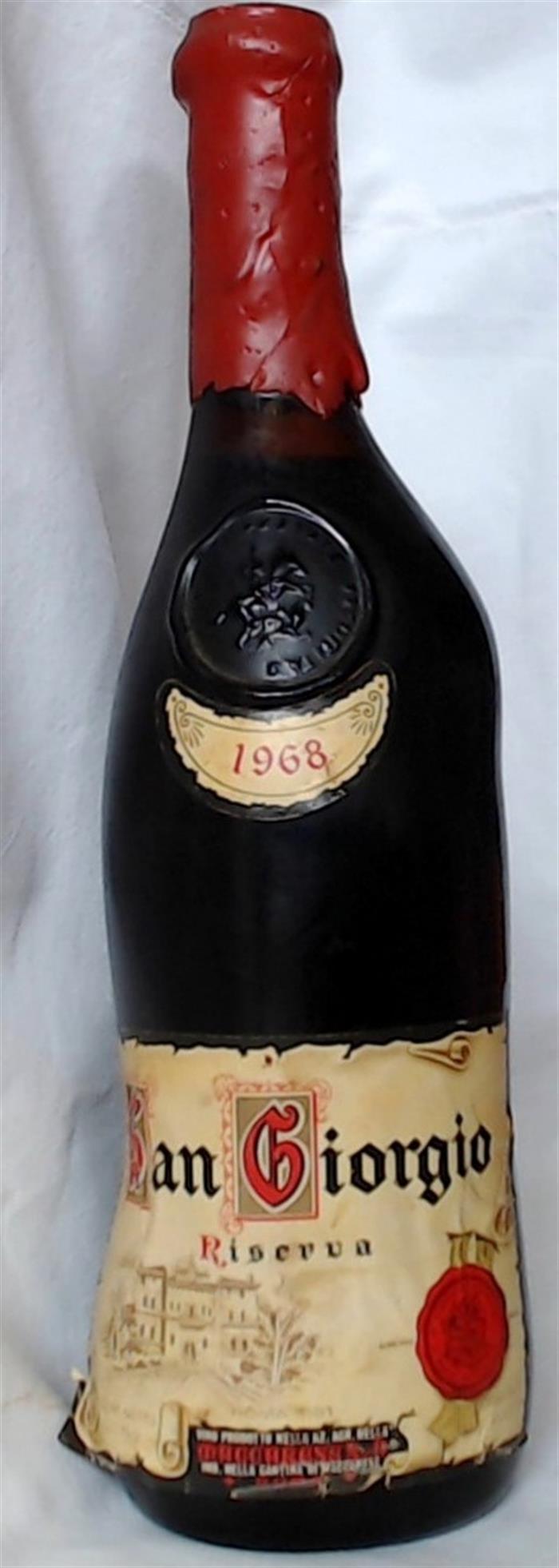 BOTTIGLIA DI VINO S. GIORGIO 1968.