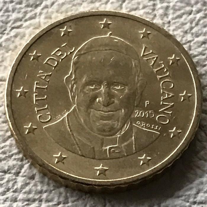 VATICANO 50 CENT. 2015 FDC DA ROTOLILNO