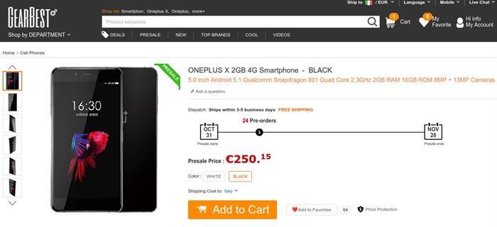 CELLULARE NUOVO ONEPLUS X VERO AFFARE!!!!!!!