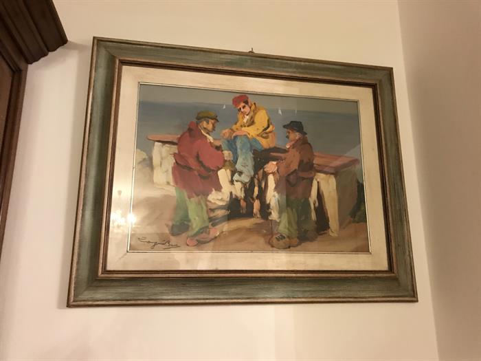 QUADRO AD OLIO DI BASSO RAGNI