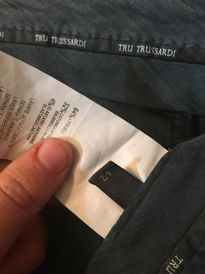 PANTALONI TRUSSARDI TAGLIA 42 GRIGIO