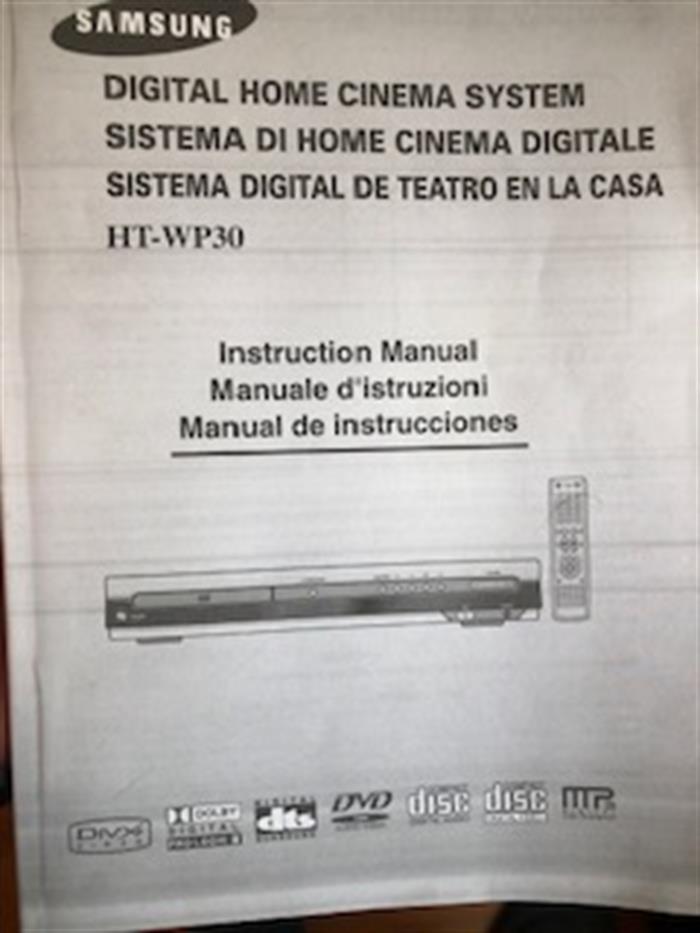 HOME DIGITAL CINEMA SYSTEM SAMSUNG HT-WP30