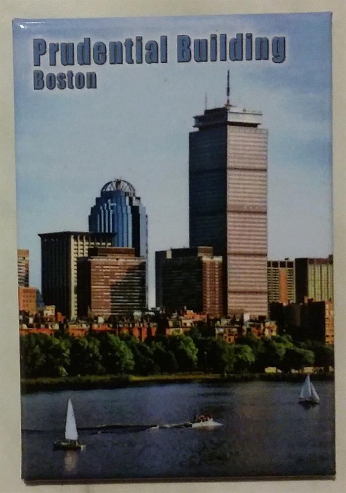 BOSTON PRUDENTIAL BUILDING MAGNETE DA FRIGORIFERO RICORDO VIAGGIO SOUVENIR