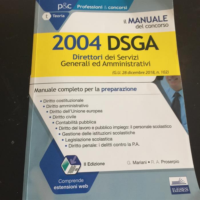 MANUALE CONCORSO DSGA 2019