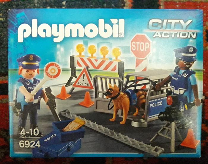 SET PLAYMOBIL COD. 6924 - POSTO DI BLOCCO DELLA POLIZIA