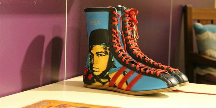 ADIDAS BOXING SHOES MUHAMMAD ALI ANDY WARHOL LIMITED EDITION N° 20/500 UK9,5 SZ