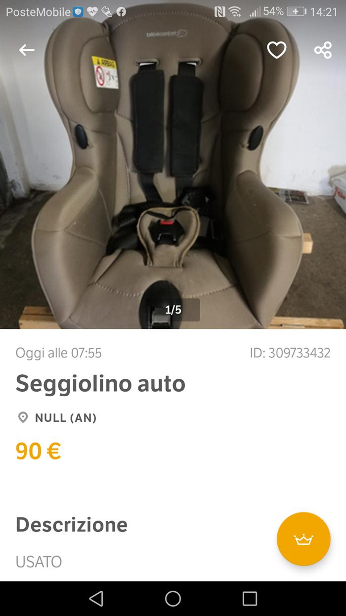 SEGGIOLINO AUTO - MAIOLATISPONTINI (AN)