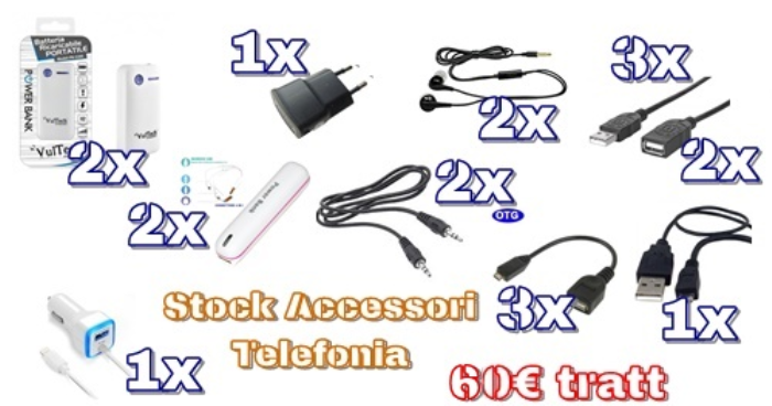 STOCK ACCESSORI TELEFONIA