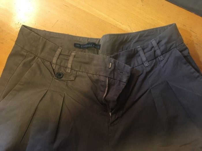 PANTALONI ZARA TAGLIA M GRIGIO SCURO