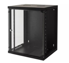 Mobile Rack 12 unita' nero metallo con porta