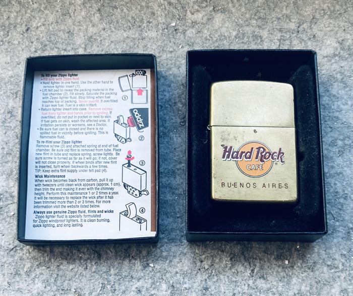 ACCENDINO ZIPPO VINTAGE HARD ROCK CAFE BUENOS AIRES