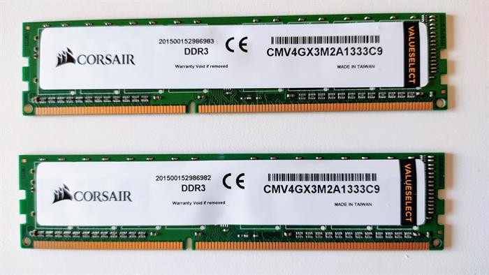 RAM DDR3 CORSAIR CMV4GX3M2A1333C9 - NUOVE E USATE